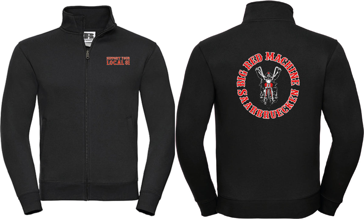 Sweatjacke „SUPPORT YOUR LOCAL 81 - BIG RED MACHINE SAARBRUECKEN ...