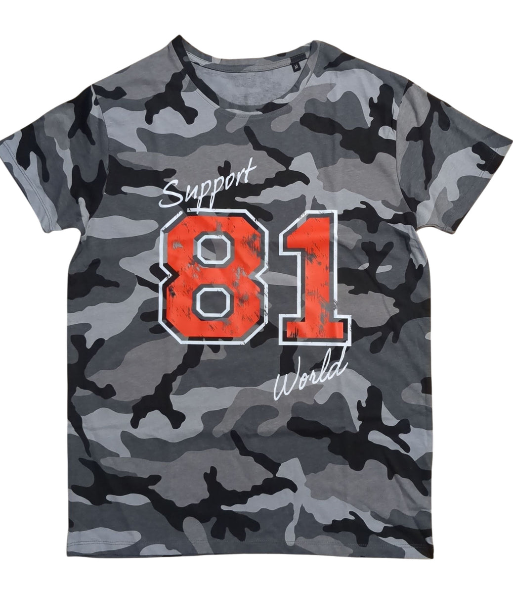 T-SHIRT „SUPPORT 81 WORLD“ Camouflage | REDANDWHITESTORE