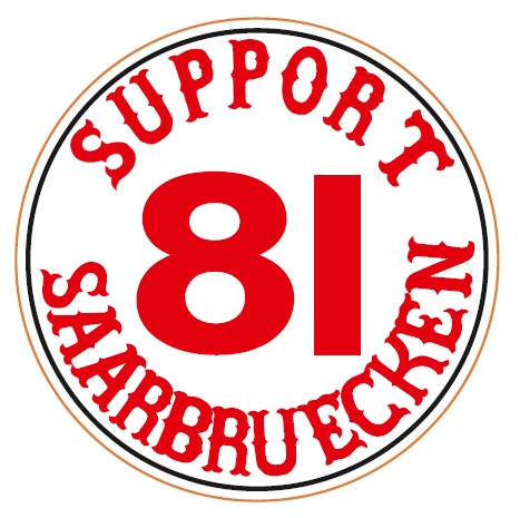 81 Support Aufkleber „SUPPORT 81 SAARBRUECKEN“ | REDANDWHITESTORE