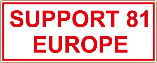 81 Support Aufkleber „SUPPORT 81 EUROPE“ | REDANDWHITESTORE