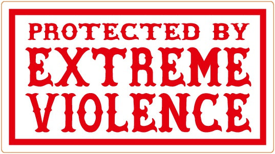 81 Support Aufkleber „PROTECTED BY EXTREME VIOLENCE“ | REDANDWHITESTORE