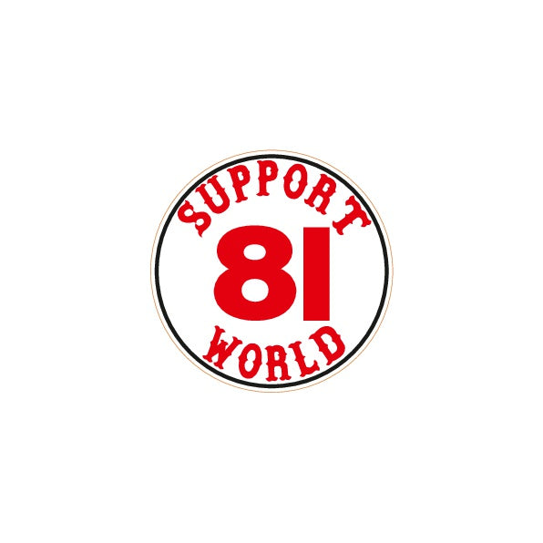 81 Support Aufkleber „SUPPORT 81 WORLD“ | REDANDWHITESTORE