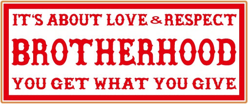 81 Support Aufkleber „BROTHERHOOD“ | REDANDWHITESTORE