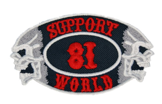 81 Support Aufnäher „SUPPORT 81 WORLD - TOTENKÖPFE" | REDANDWHITESTORE